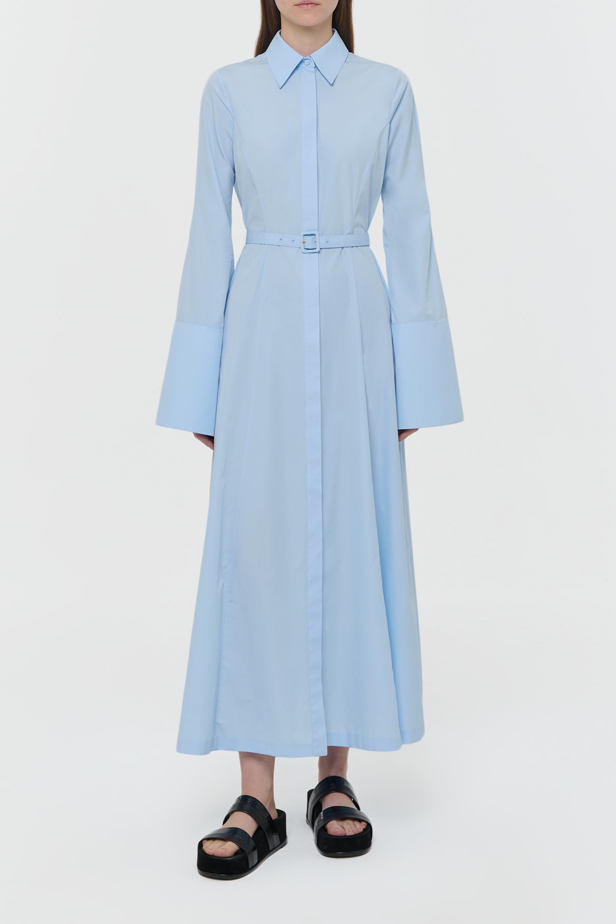 GABRIELA HEARST Gabriela Hearst Carmina Maxi Shirtdress in Sea Island Cotton